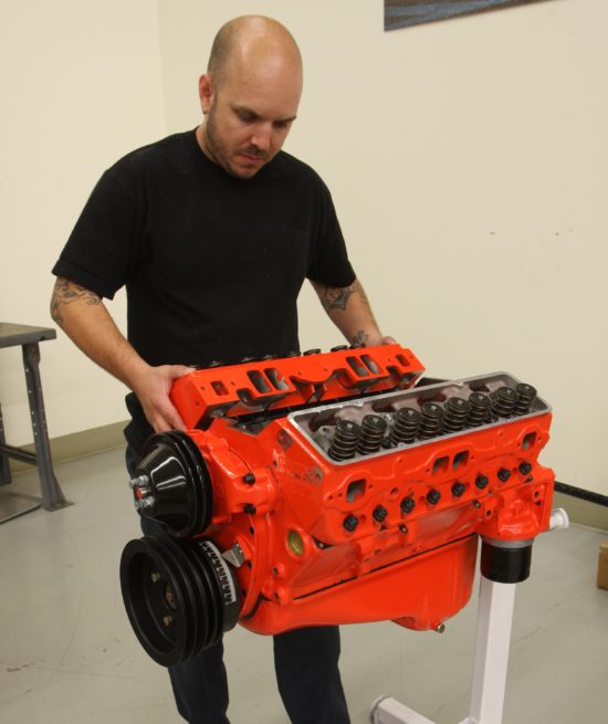 Installing the top end of our 383 blower build